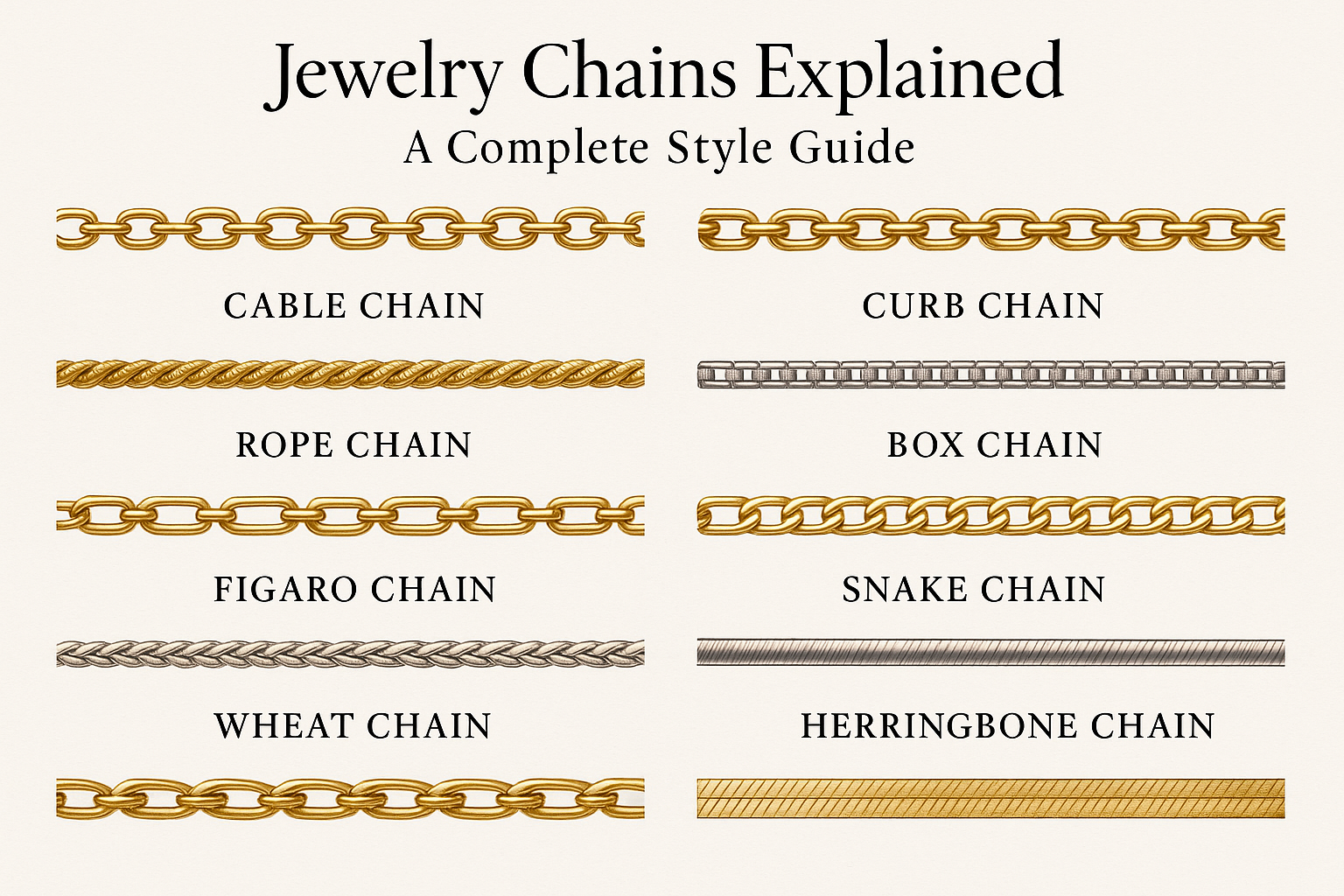 Jewelry Chains Explained: A Complete Style Guide – ANNXMEE