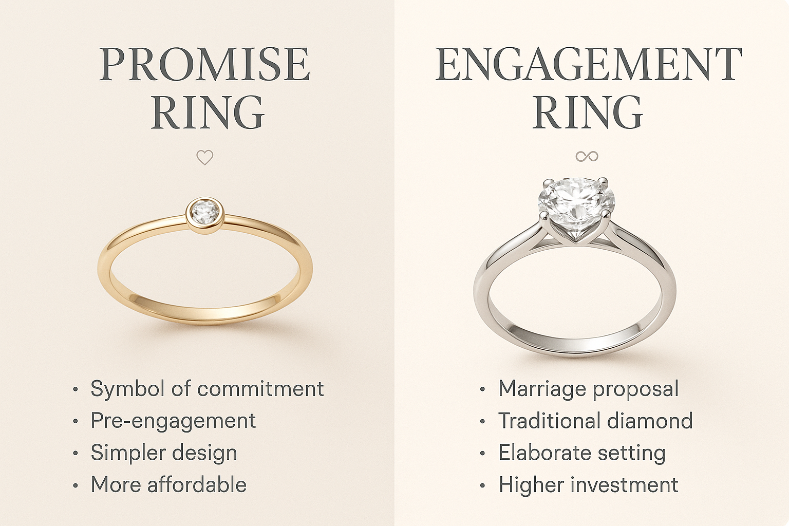 Promise Ring vs Engagement Ring: Understanding the Key Differences – ANNXMEE