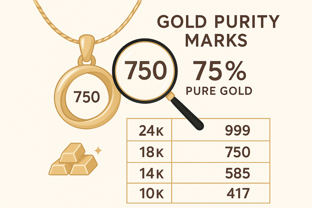 What Does 750 Mean on Jewelry? A Complete Guide to Gold Purity Marks – ANNXMEE